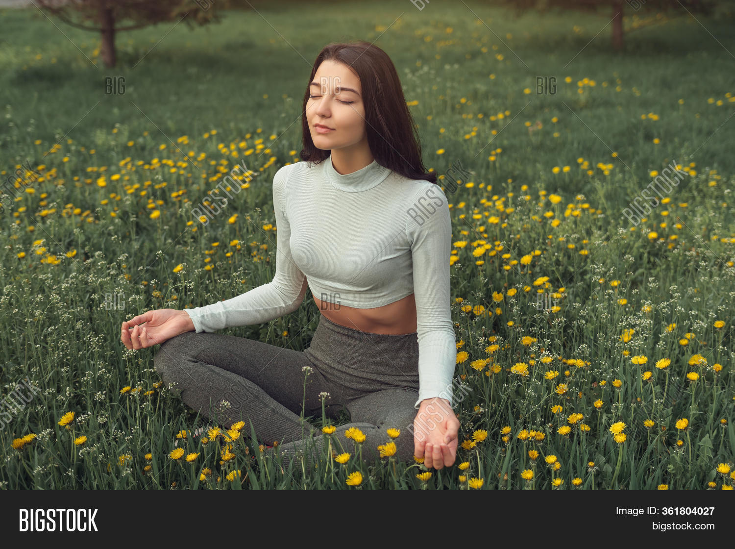 Woman Meditating Lotus Image & Photo (Free Trial) | Bigstock