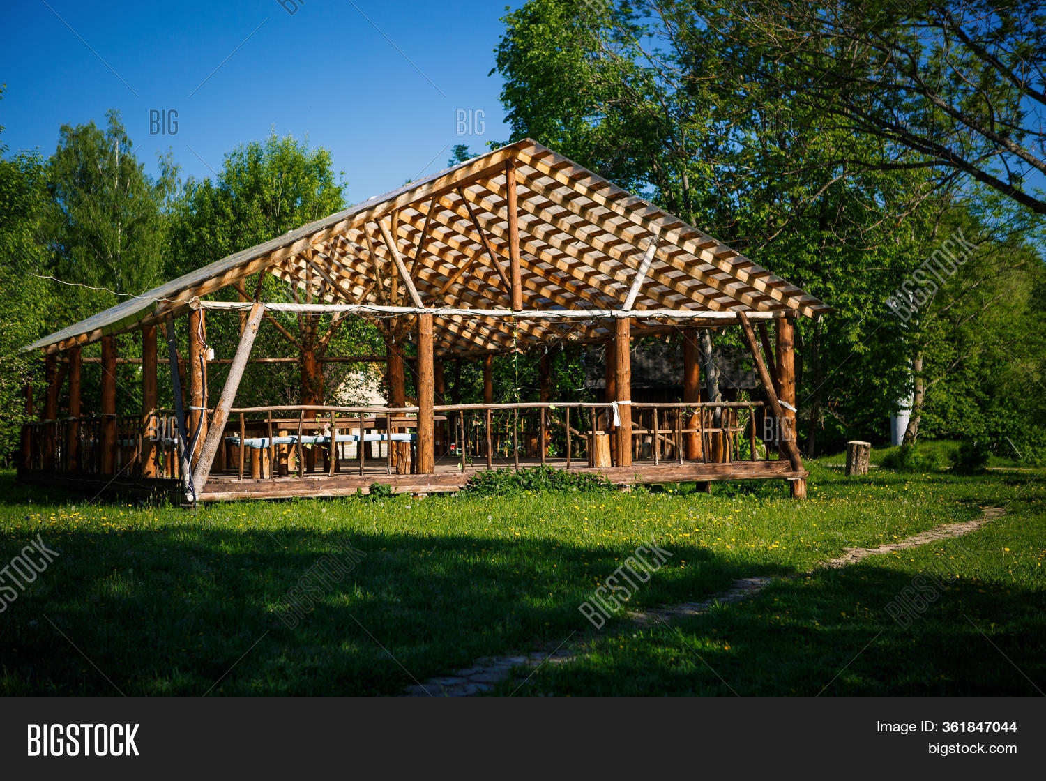 Wooden Gazebo Nature Image & Photo (Free Trial) | Bigstock