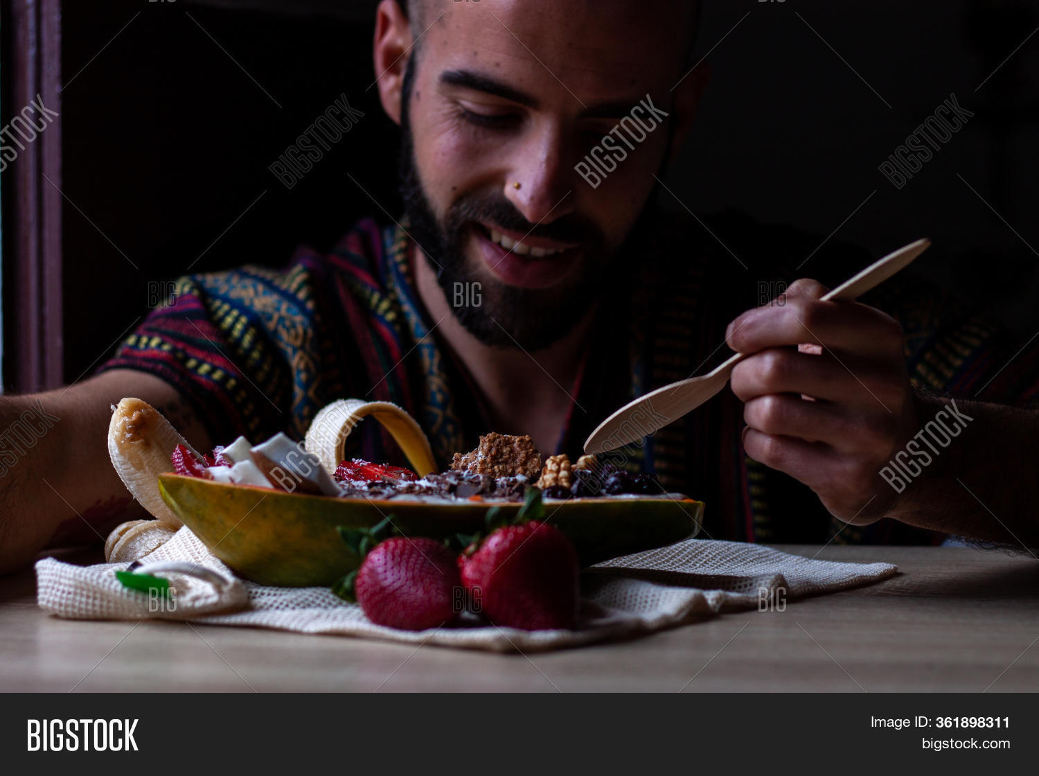 Happy Man Eating Image & Photo (Free Trial) | Bigstock