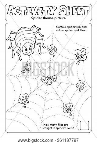 Activity Sheet Spider Vector & Photo (Free Trial) | Bigstock