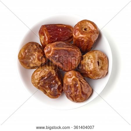 Bowl Dates Isolated On Image & Photo (Free Trial) | Bigstock