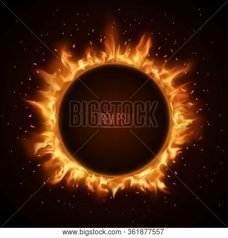 Fiery Banner.flame Vector & Photo (Free Trial) | Bigstock