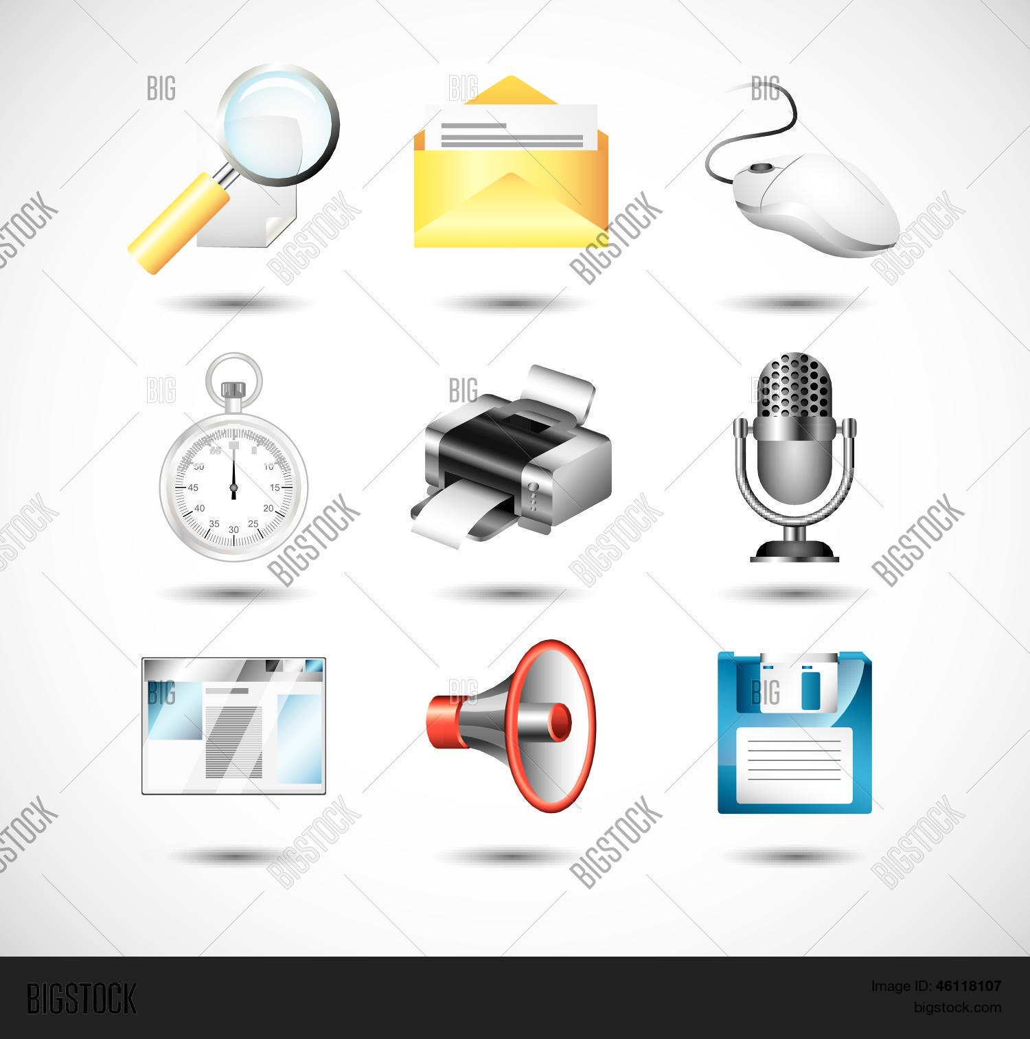 Computer System Icons Vector & Photo (Free Trial) | Bigstock