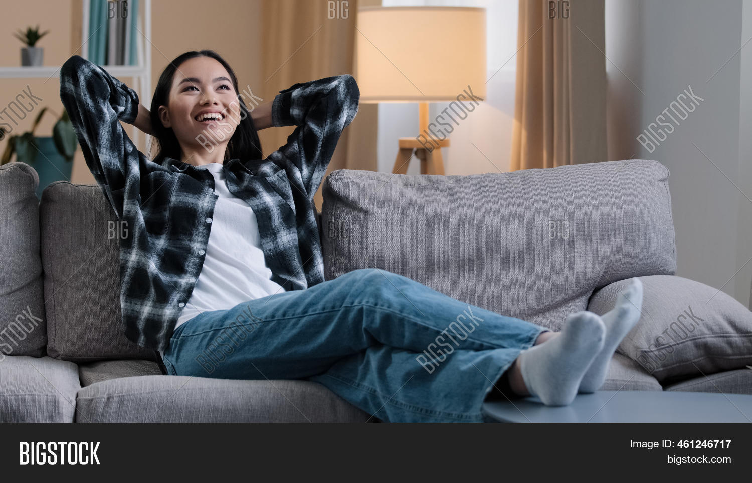 Calm Happy Tired Asian Image & Photo (Free Trial) | Bigstock