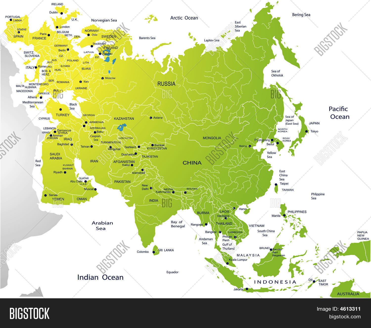 Political Map Eurasia Vector & Photo (Free Trial) | Bigstock