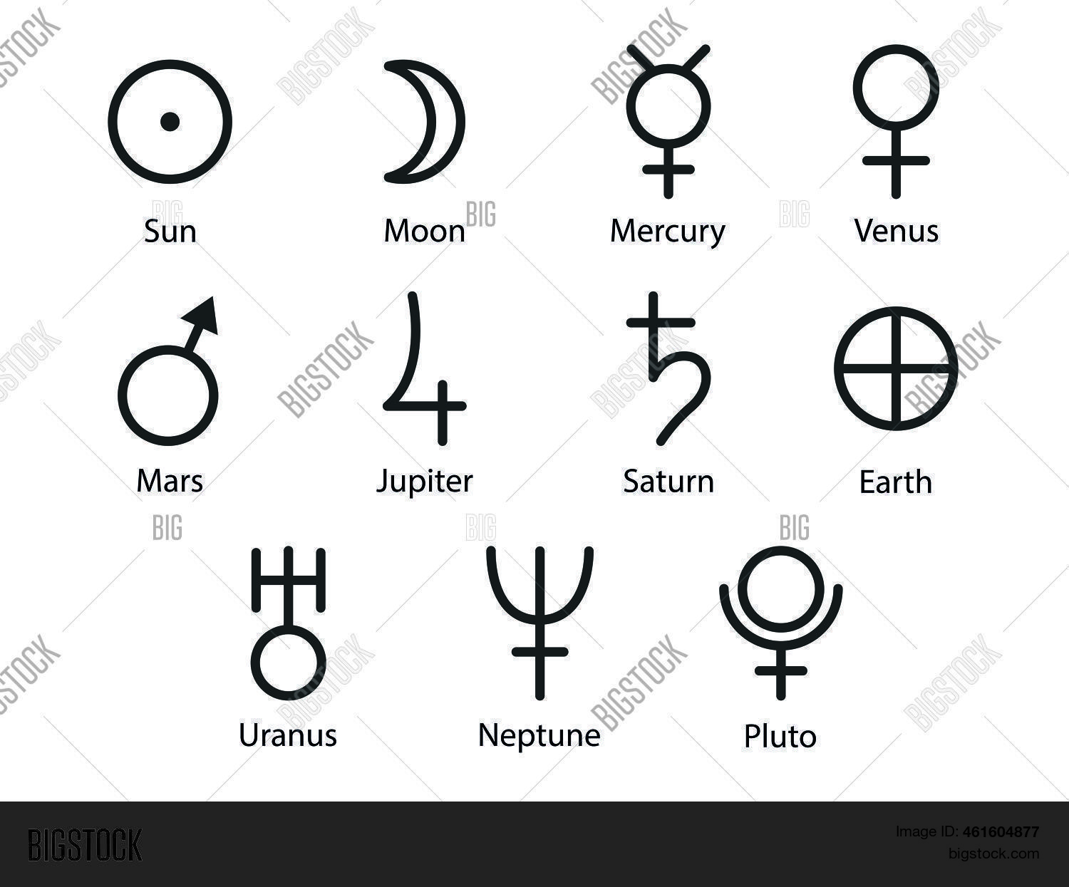 Symbol Planets. Solar Vector & Photo (Free Trial) | Bigstock