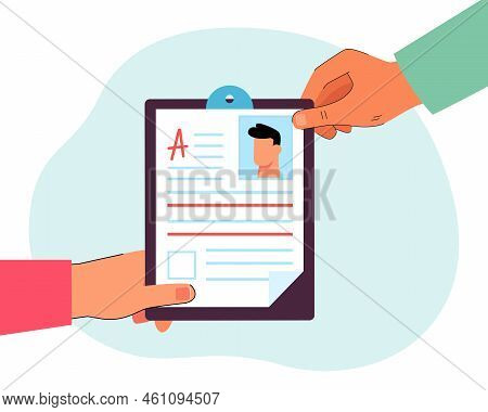 Hand Teacher Giving Vector & Photo (Free Trial) | Bigstock