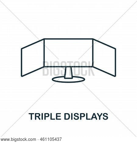 Triple Displays Icon Vector & Photo (Free Trial) | Bigstock