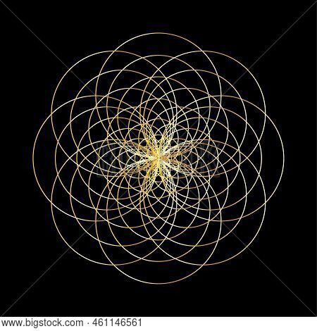 Gold Tangle Black Vector & Photo (Free Trial) | Bigstock