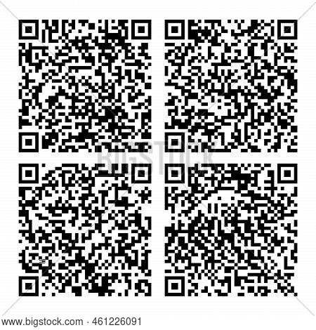 Set Four Qr Codes. Vector & Photo (Free Trial) | Bigstock