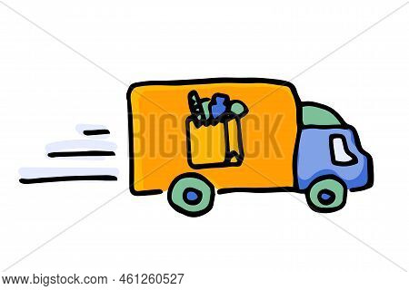 Food Truck Delivery Vector & Photo (Free Trial) | Bigstock