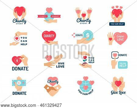 Donation Logo. Vector & Photo (Free Trial) | Bigstock