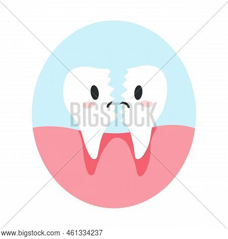 Broken Cracked Tooth Vector & Photo (Free Trial) | Bigstock