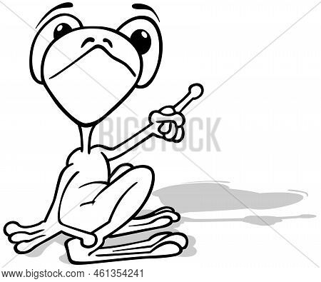 Drawing Frog Pointing Vector & Photo (Free Trial) | Bigstock