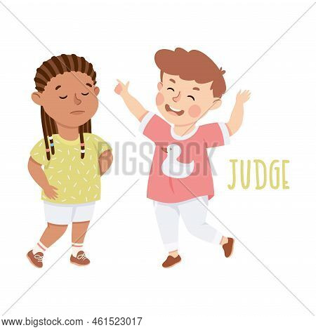 Little Boy Judging Vector & Photo (Free Trial) | Bigstock