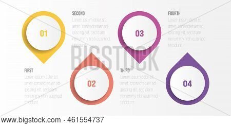 4 Steps Process Vector & Photo (Free Trial) | Bigstock