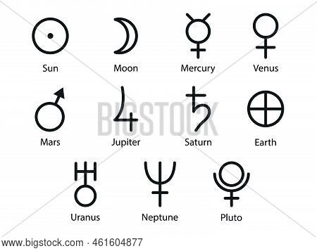 Symbol Planets. Solar Vector & Photo (Free Trial) | Bigstock