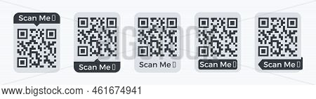 Qr Code Frame Vector Vector & Photo (Free Trial) | Bigstock