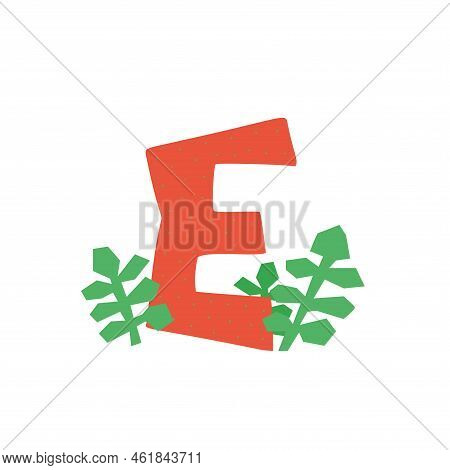 Red Letter E Cut Out Vector & Photo (Free Trial) | Bigstock