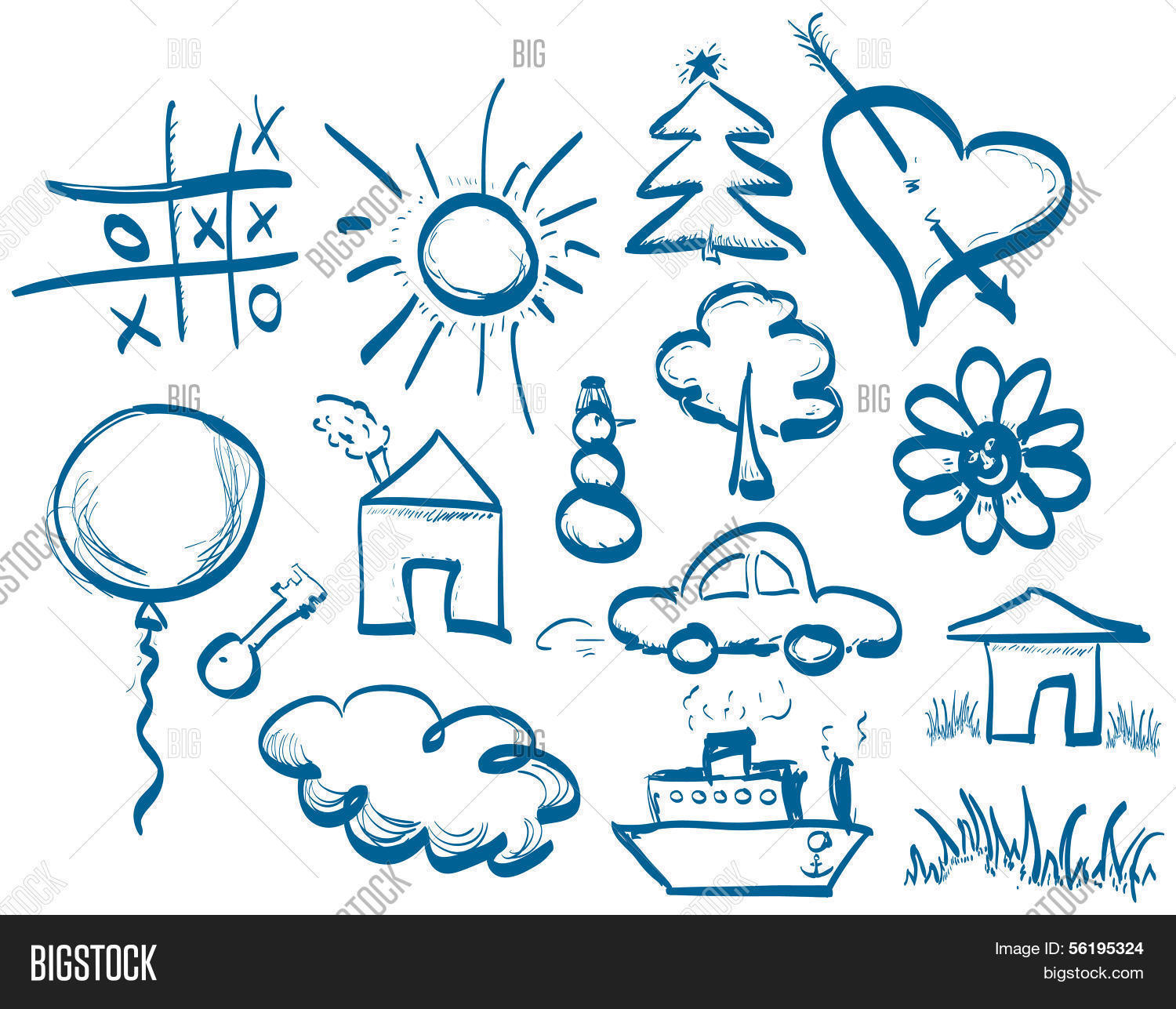 Hand Drawing Symbols Vector & Photo (Free Trial) | Bigstock