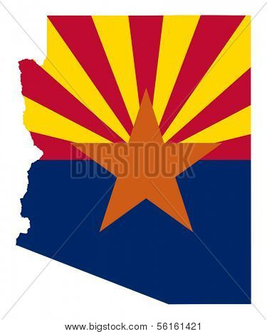 State Arizona Flag Map Image & Photo (Free Trial) | Bigstock