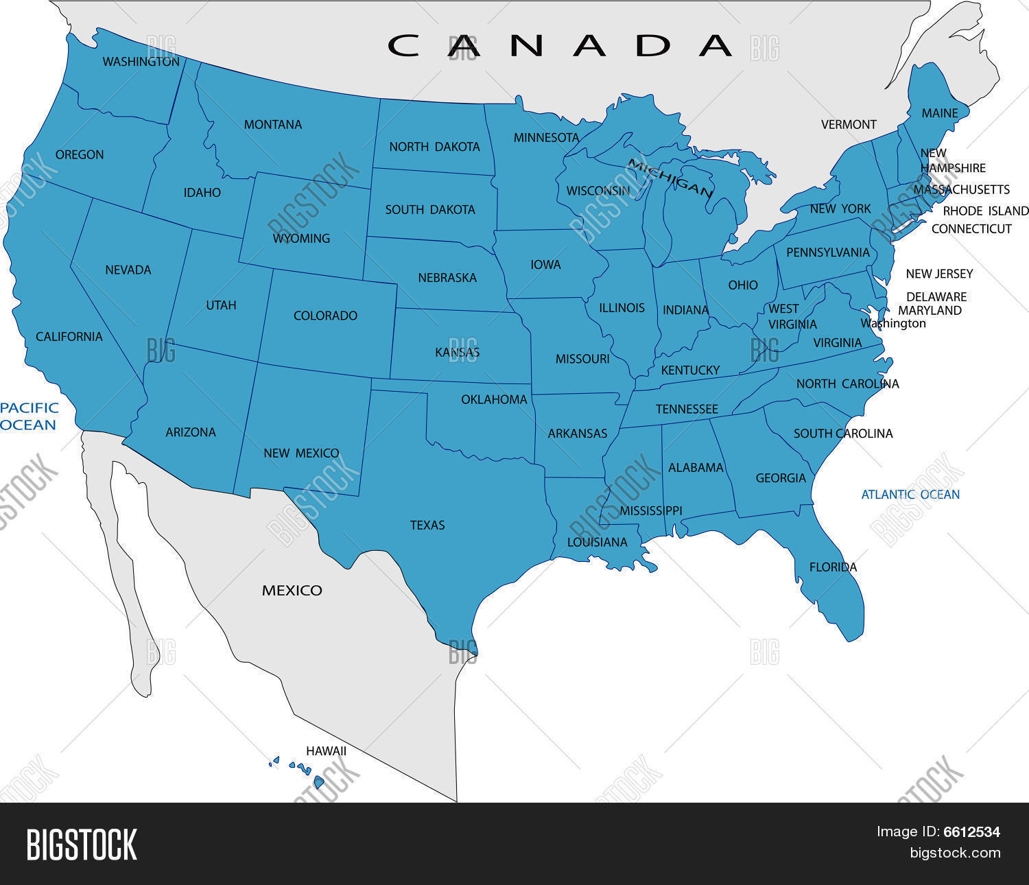 Political Map USA Vector & Photo (Free Trial) | Bigstock
