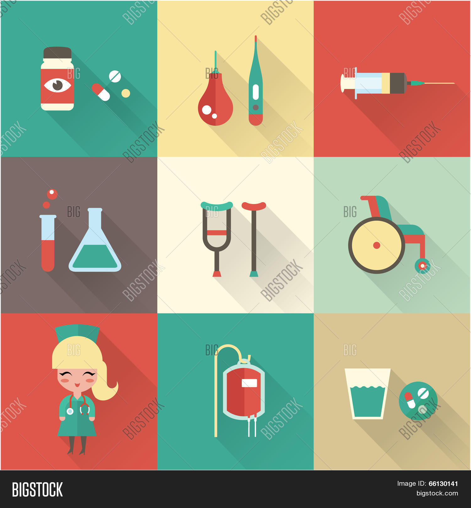 Nurse Icons Vector & Photo (Free Trial) | Bigstock
