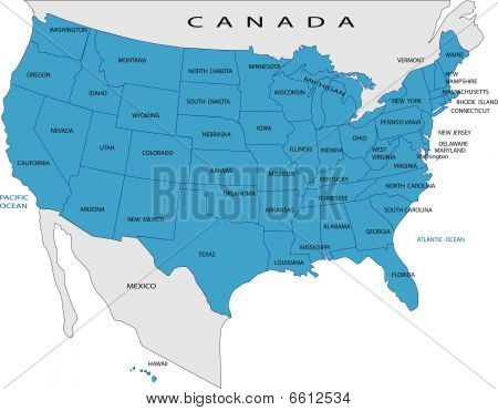 Political Map USA Vector & Photo (Free Trial) | Bigstock