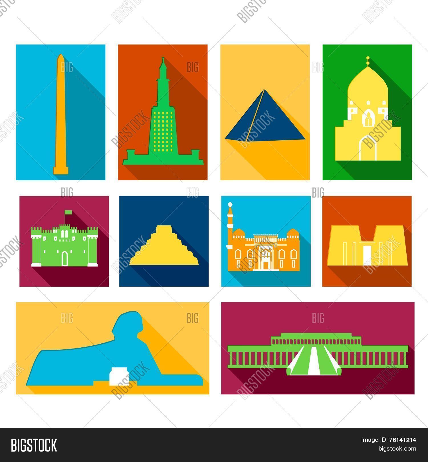 Landmarks Egypt Vector & Photo (Free Trial) | Bigstock