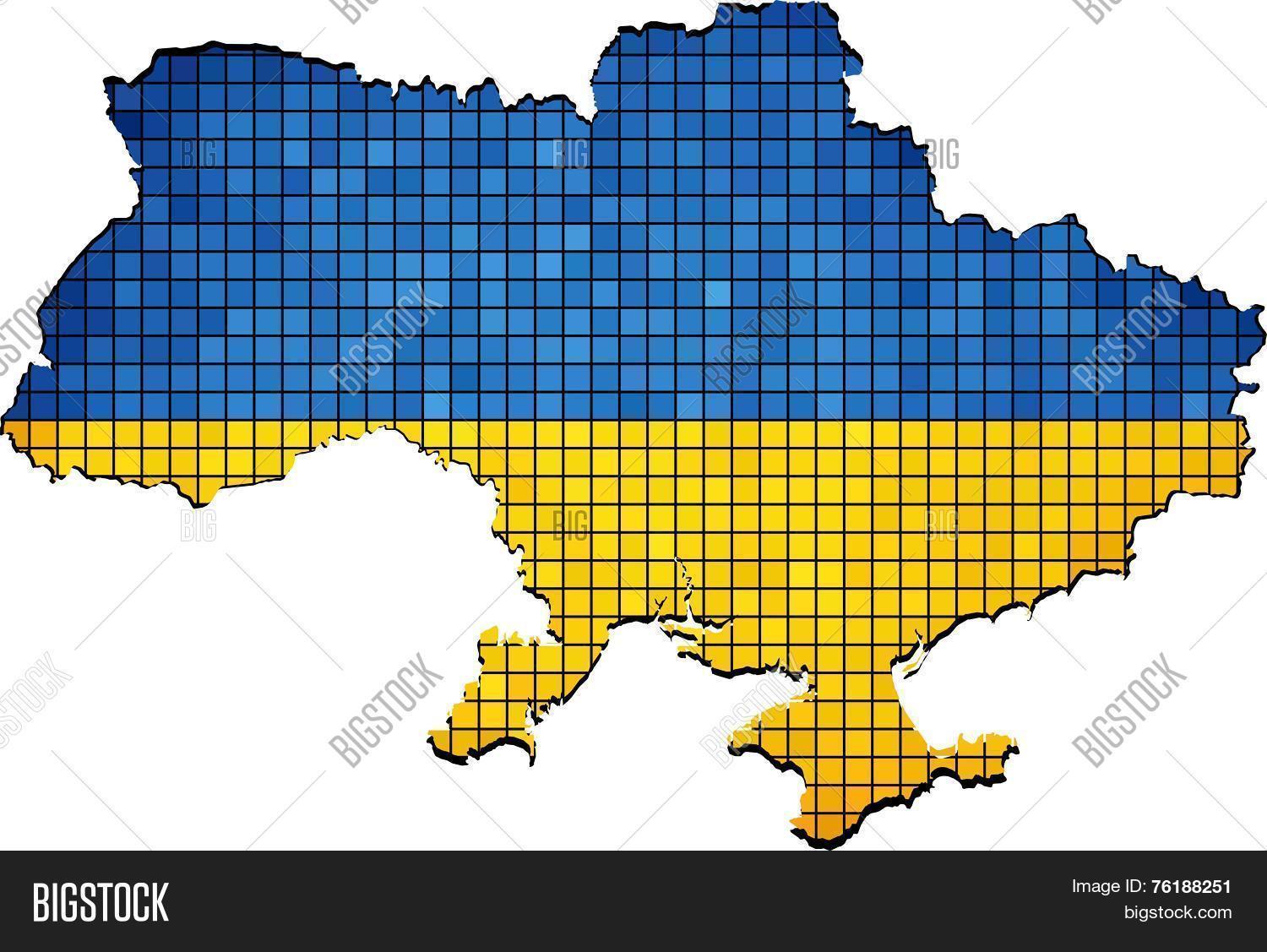 Ukraine Map Flag Vector & Photo (Free Trial) | Bigstock