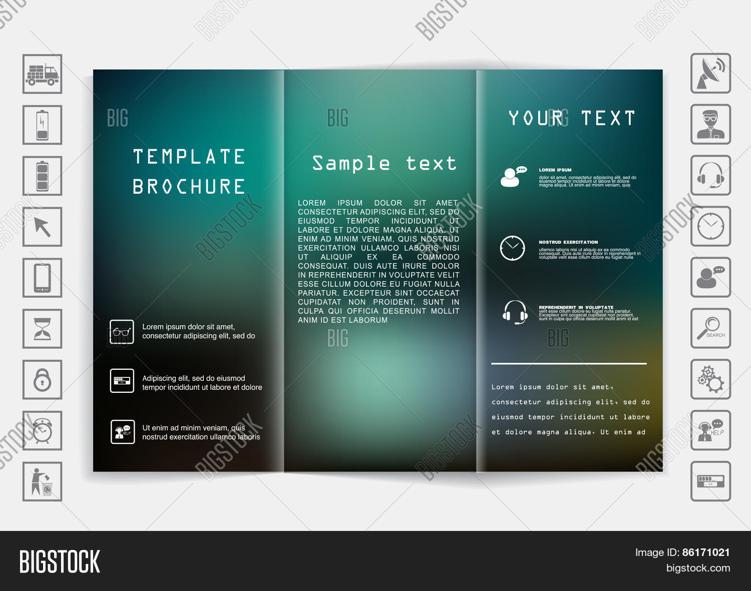 Tri-fold Brochure Vector & Photo (Free Trial) | Bigstock