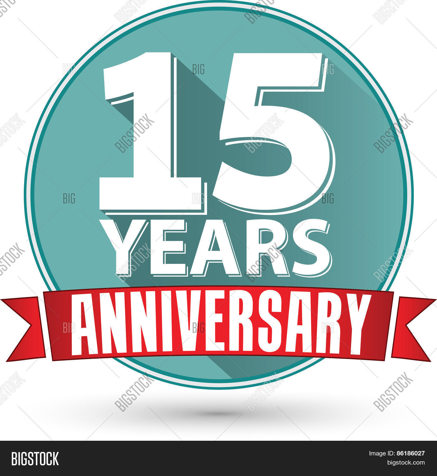 Flat Design 15 Years Vector & Photo (Free Trial) | Bigstock