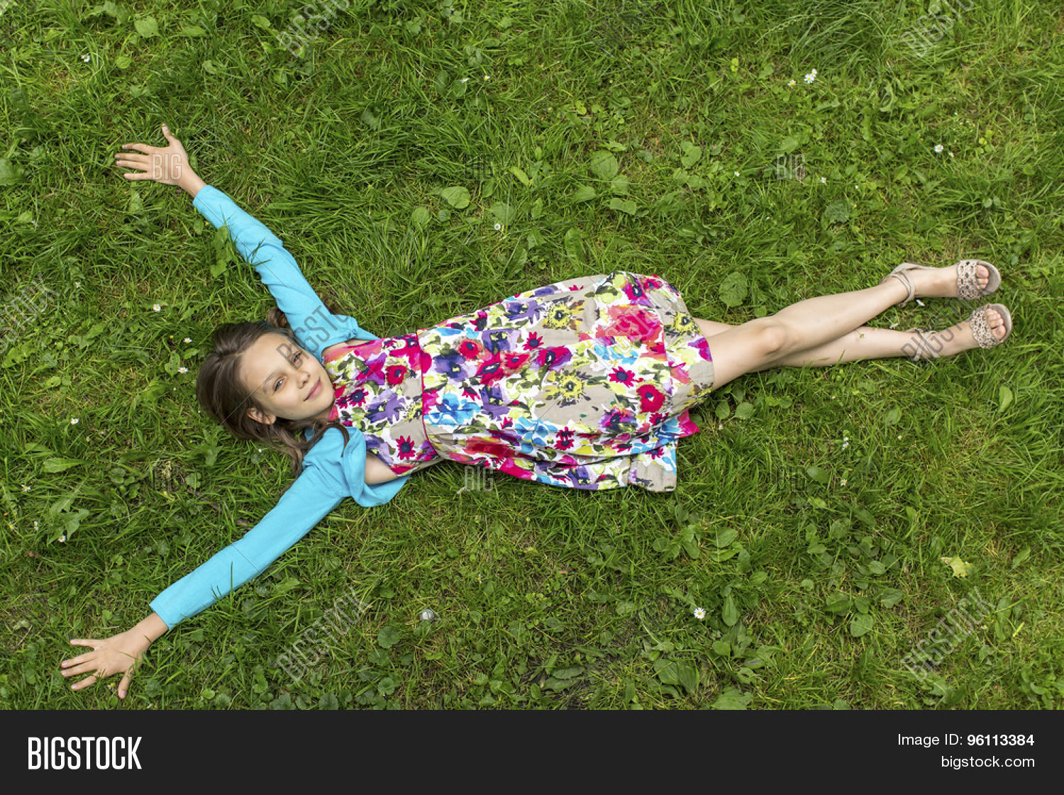 Cute Little Girl Lying Image & Photo (Free Trial) | Bigstock