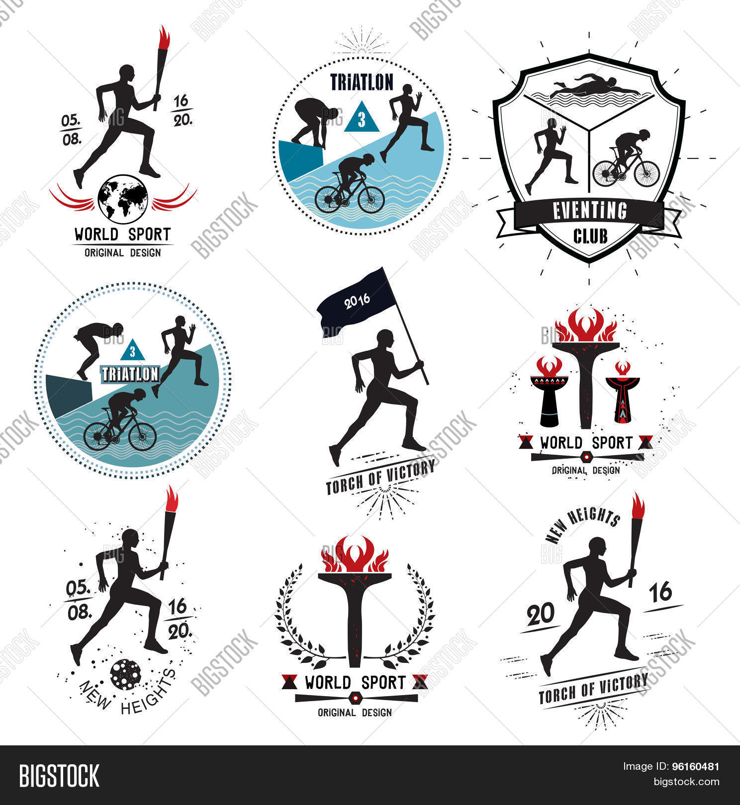 Set Sports Logos, Vector & Photo (Free Trial) | Bigstock