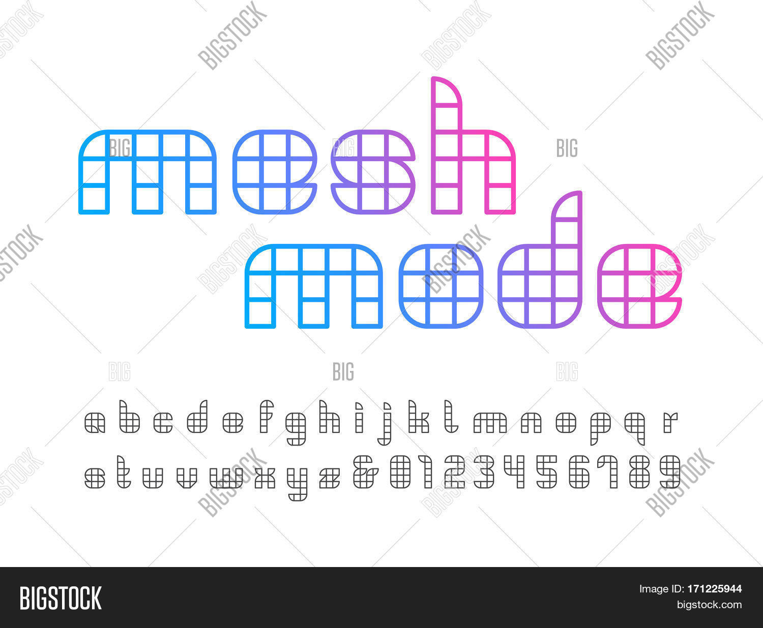Linear Font. Vector Vector & Photo (Free Trial) | Bigstock