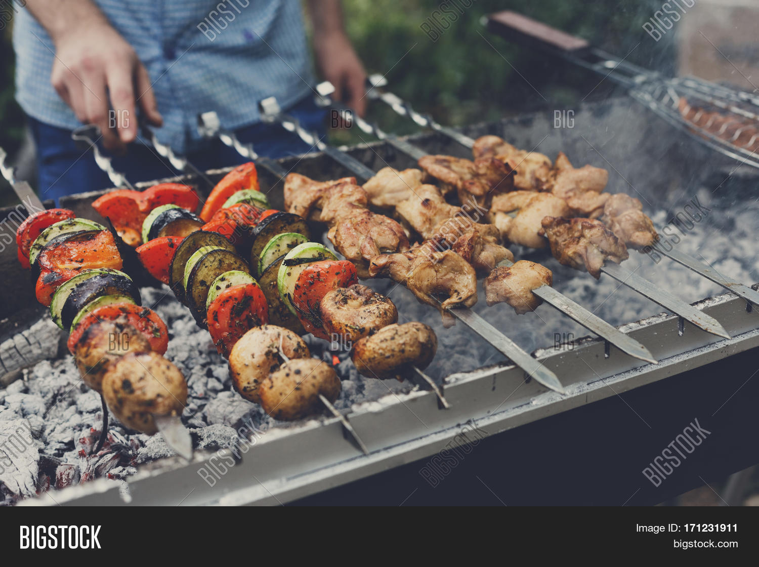 Raw Kebab Grilling On Image & Photo (Free Trial) | Bigstock