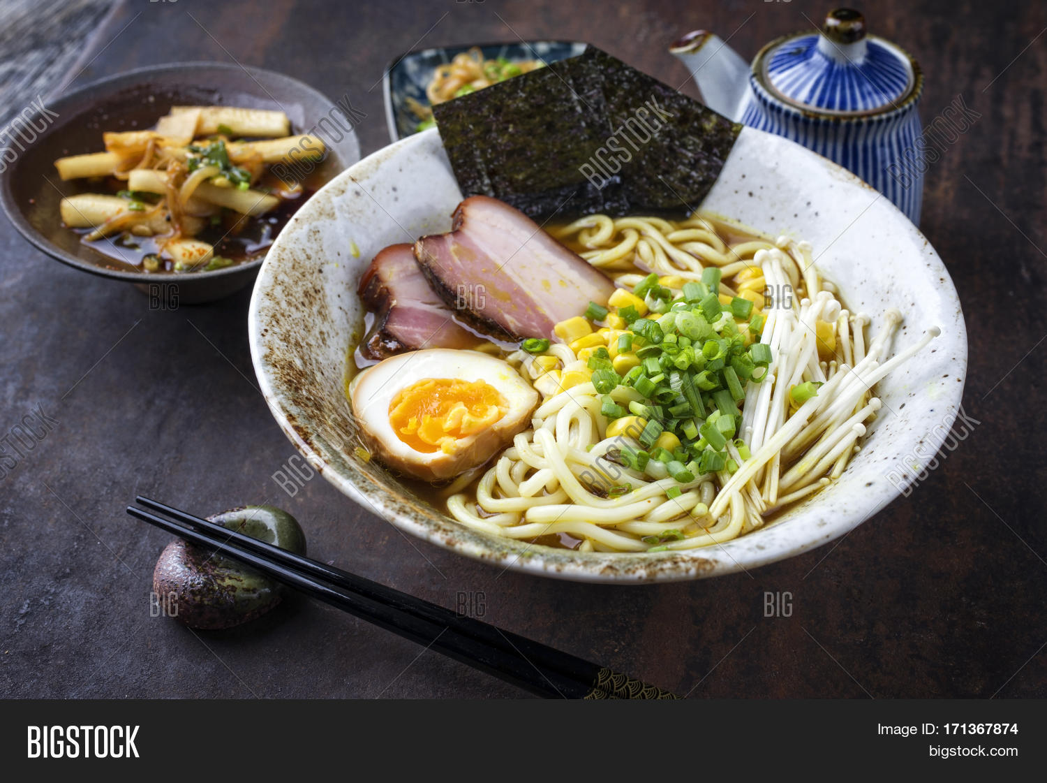 Ramen Yakibuta Enoki Image & Photo (Free Trial) | Bigstock