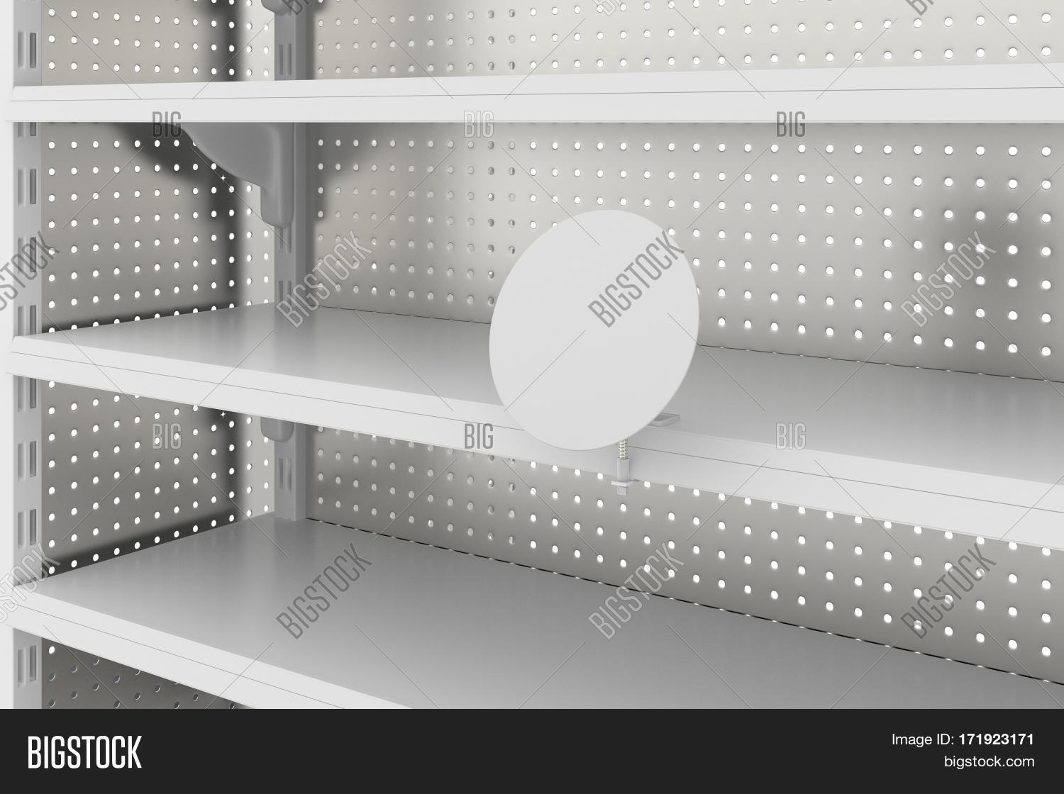 Empty Store Shelves Close Up