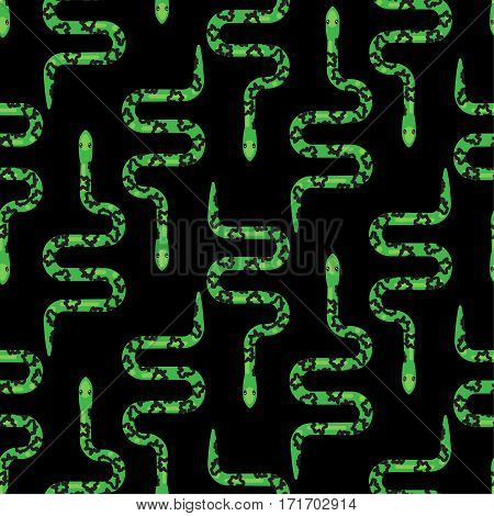 Green Snake On Black Vector & Photo (Free Trial) | Bigstock