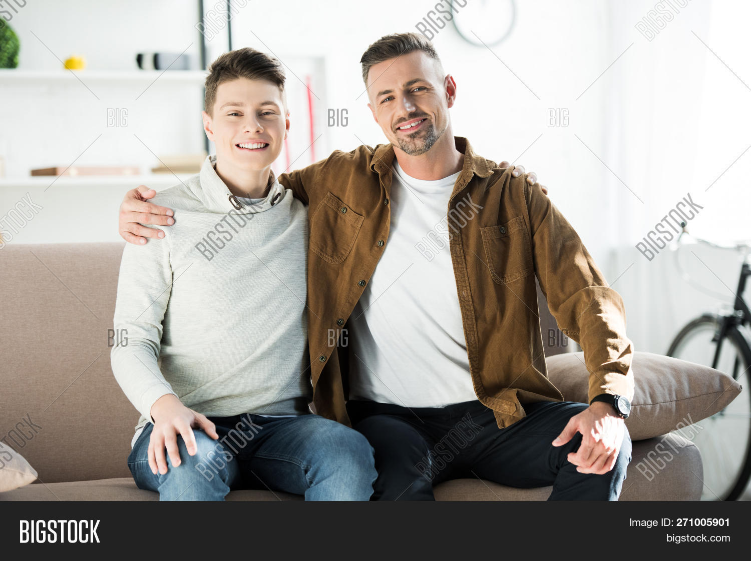 Happy Father Teen Son Image & Photo (Free Trial) | Bigstock