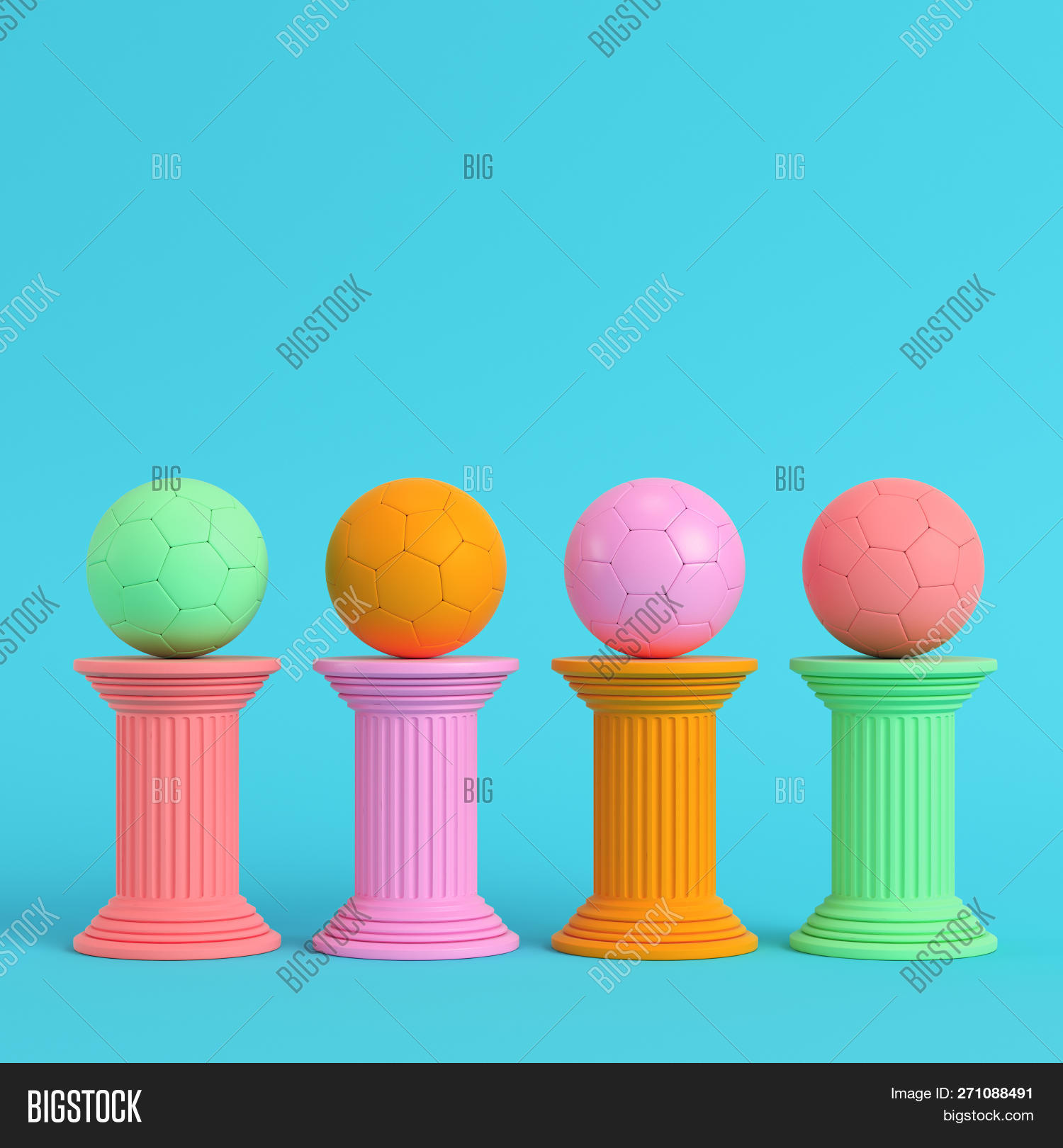 Four Colorful Columns Image & Photo (Free Trial) | Bigstock