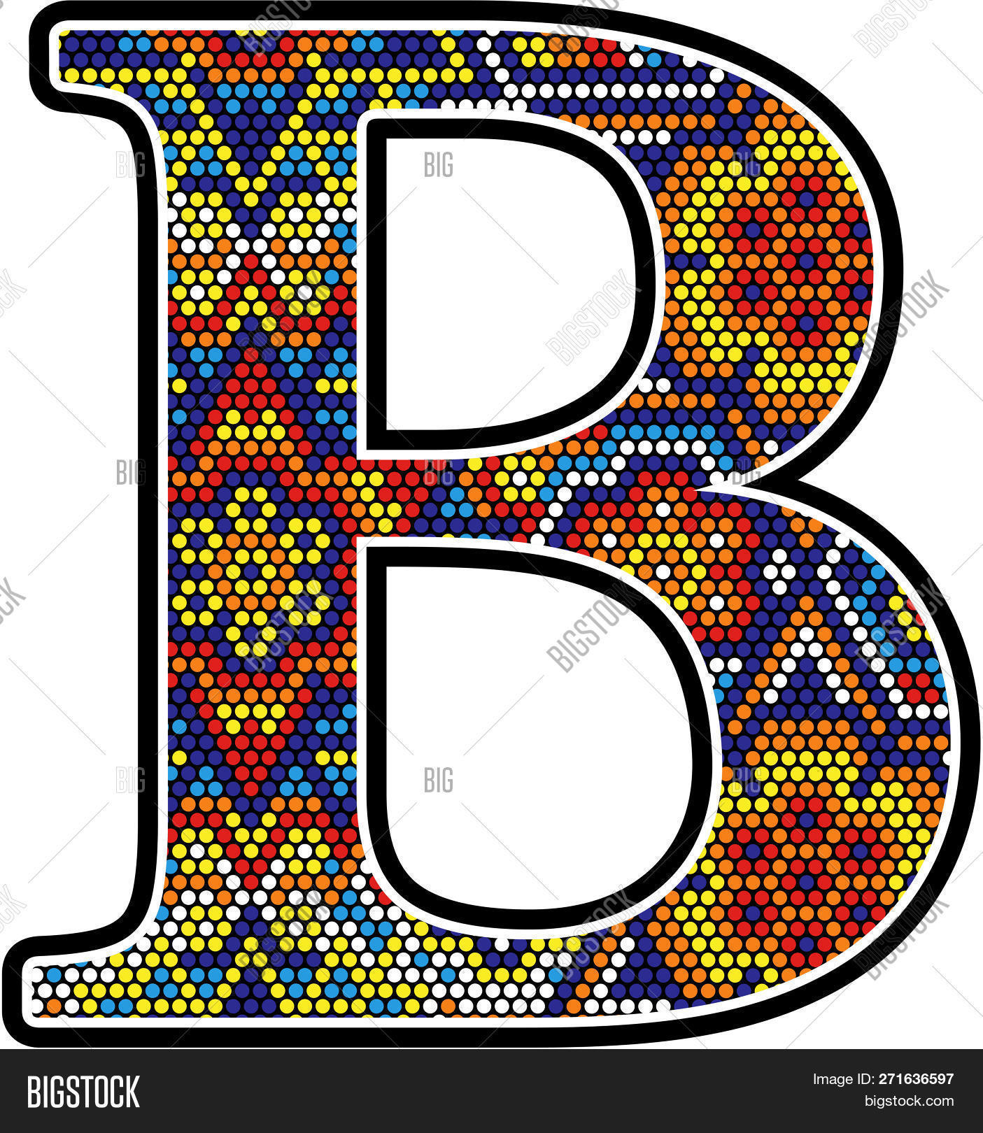 Initial B Colorful Vector & Photo (Free Trial) | Bigstock