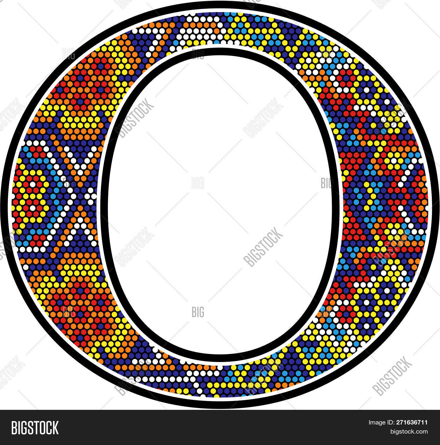 Initial O Colorful Vector & Photo (Free Trial) | Bigstock