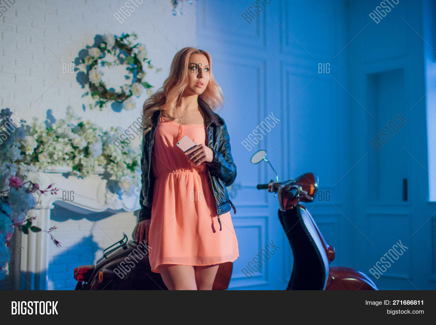 Sexy Biker Lady Black Image And Photo Free Trial Bigstock
