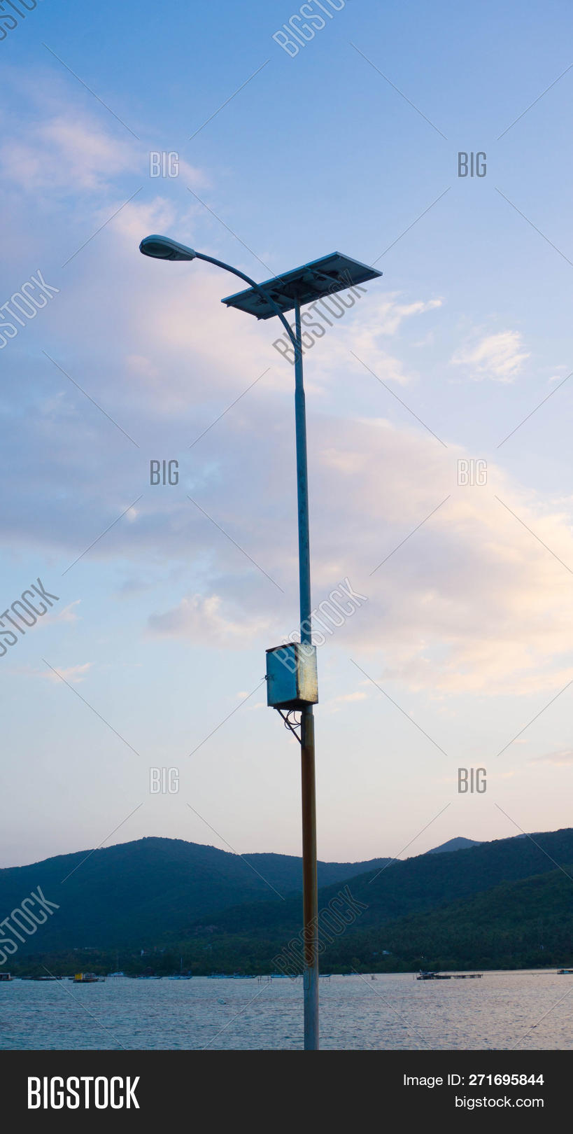 Solar Panel Tower Blue Image & Photo (Free Trial) | Bigstock