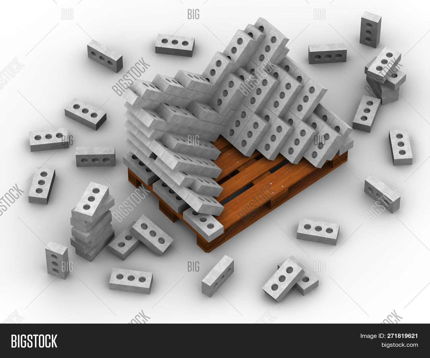 Bricks Stacked On Image & Photo (Free Trial) | Bigstock