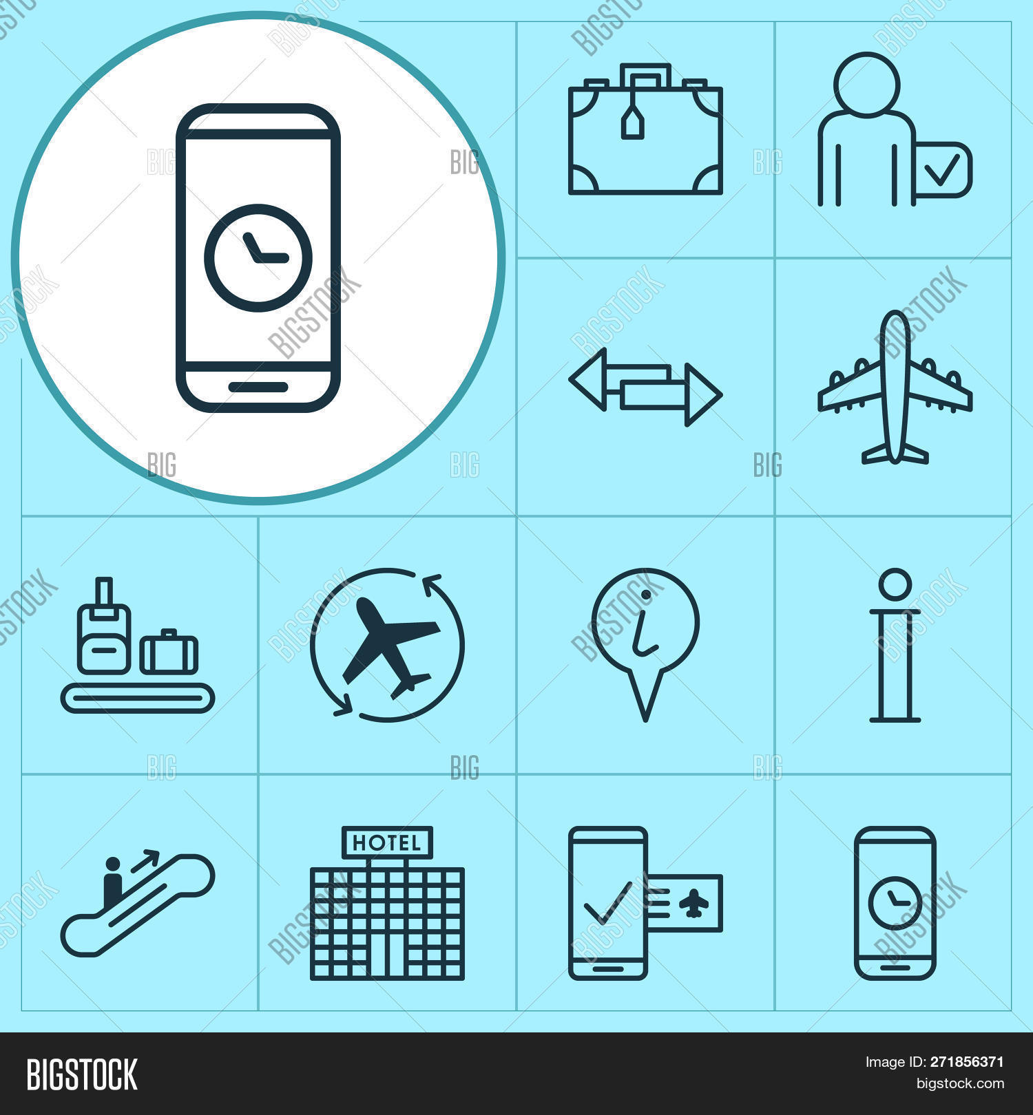 Traveling Icons Set Image & Photo (Free Trial) | Bigstock
