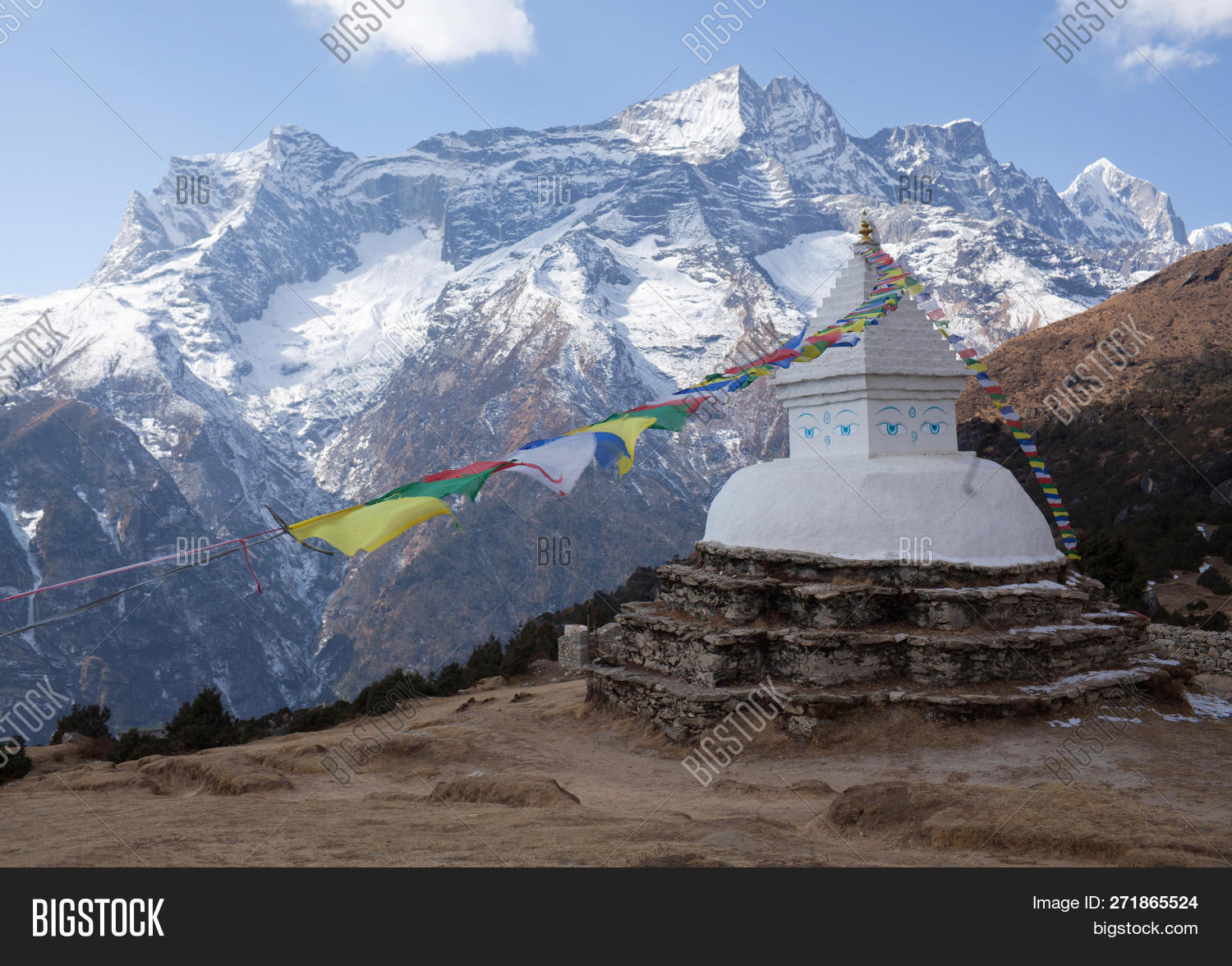 Buddhist White Stupa Image & Photo (Free Trial) | Bigstock