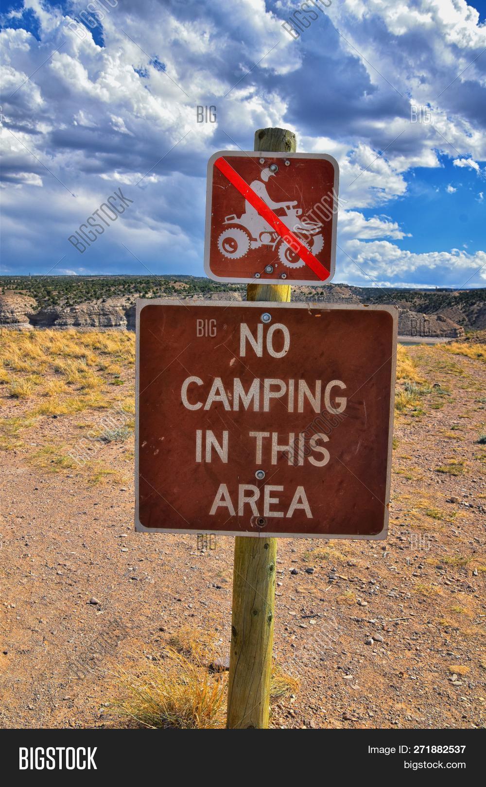 No Camping This Area Image & Photo (Free Trial) | Bigstock