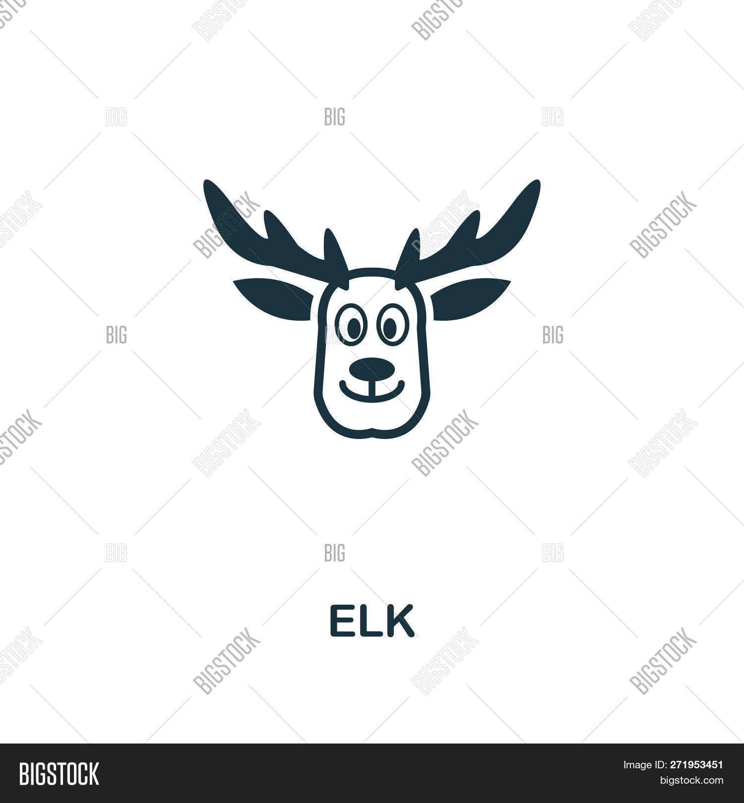 Elk Icon. Premium Image & Photo (Free Trial) | Bigstock